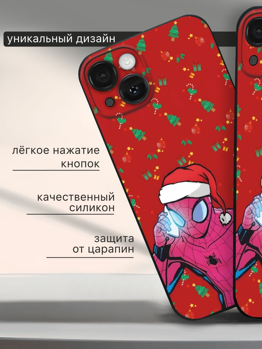 Чехол на iPhone 15 Spiderman - Супергерой — фото 1
