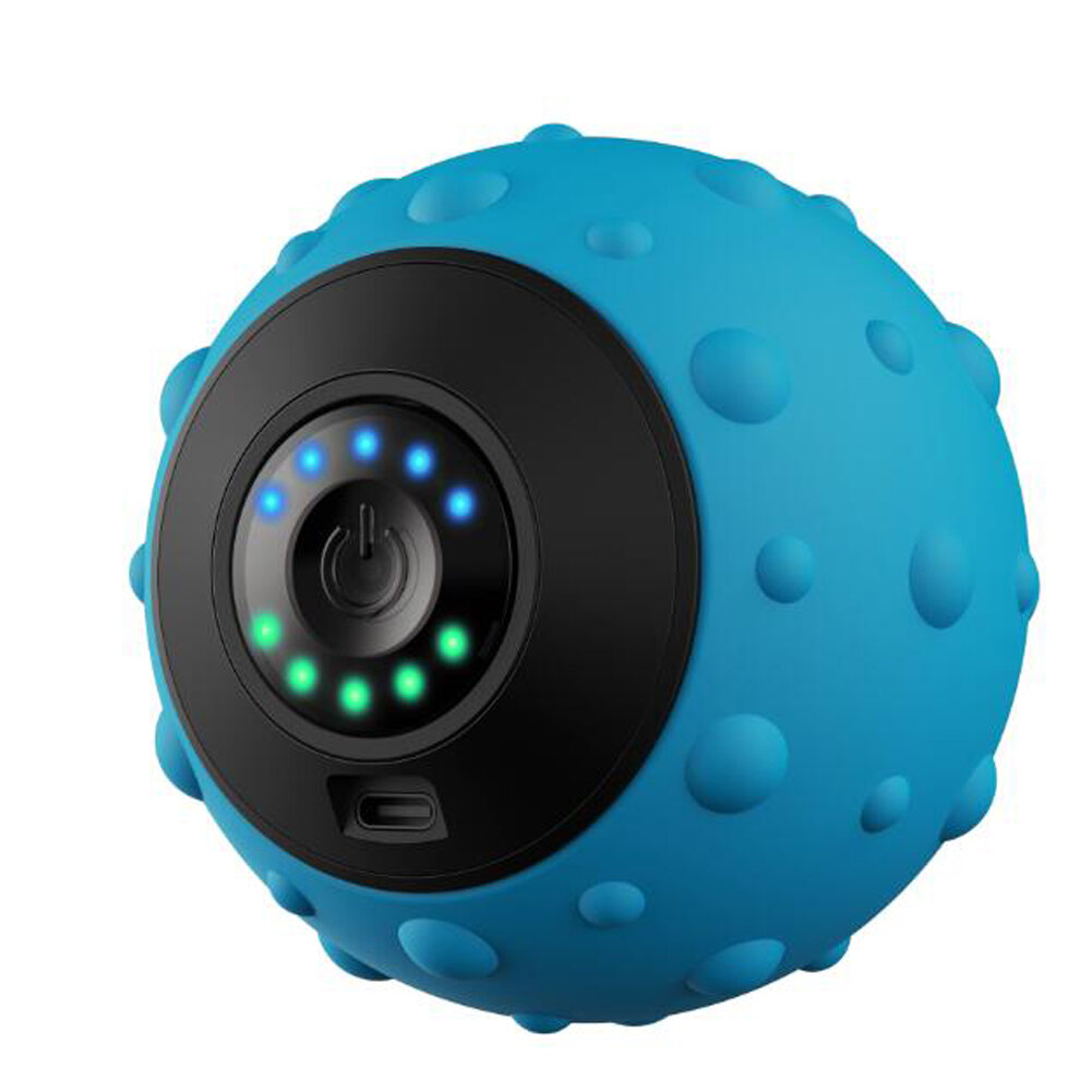 Электрический мяч для фашии вибрационная массажная балла для расслабления мышц массажер для фитнеса йоги спорта ручной мяч, цвет: черный, синий, оранжевый, розовый, зеленый (опционально), материал: ABS+силикон, мощность: 8Вт, батарея: 3.7В, 1000mAh,