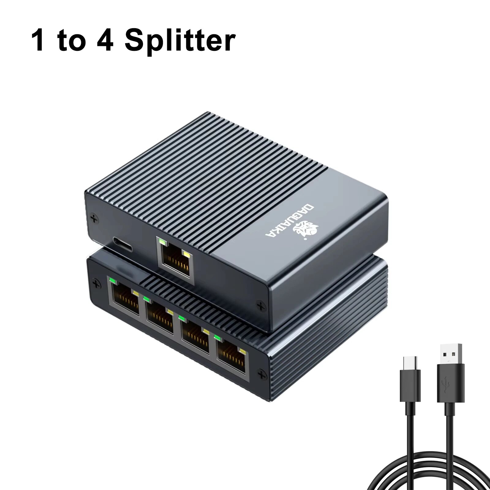 Разветвитель RJ45 1 to 4 GQZJHOME, Цвет: 1 to 4