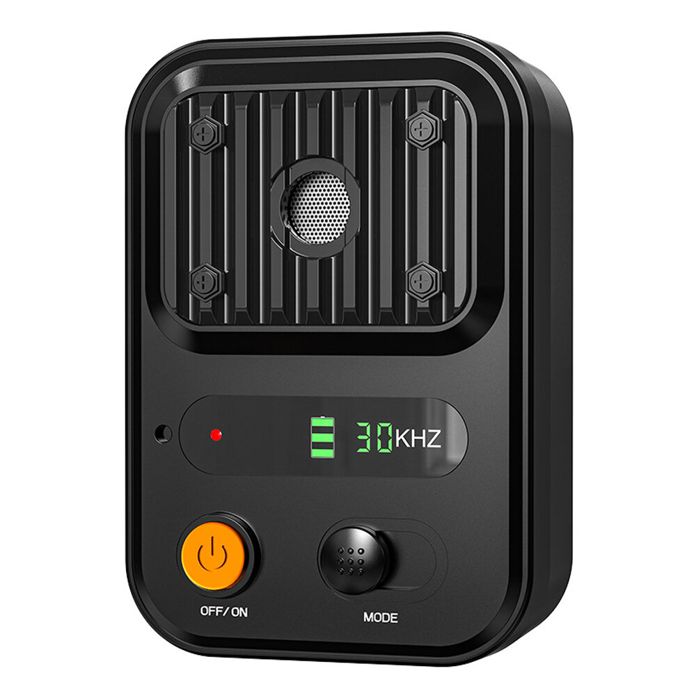 Ультразвуковой отпугиватель собак, устройство для прекращения лая, водонепроницаемое, заряжаемое, портативное, три режима, многофункциональное, против шумов, против лая, для дрессировки собак, гаситель лая, для помещений и улицы, черный/зеленый, IP54,