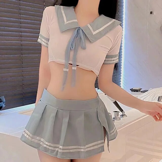 Косплей, нижнее белье, школьная форма, ролевой костюм, милая мини-юбка, обтягивающий комплект рубашки, эротический косплей для студентки, аниме