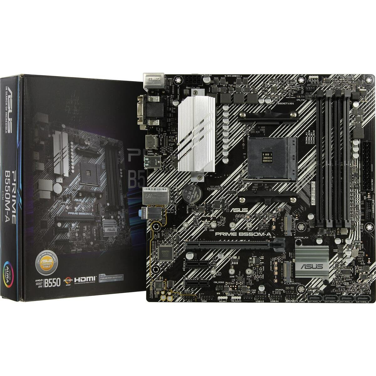 ASUS PRIME B550M-A/CSM (RTL) AM4 PCI-E Dsub+DVI+HDMI GbLAN SATA MicroATX 4DDR4