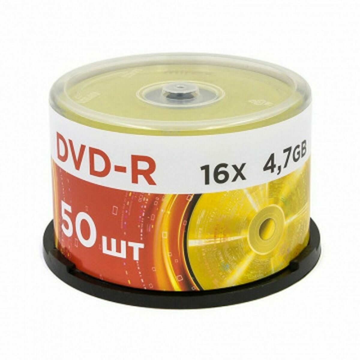 Оптический диск DVD-R Mirex 4.7Gb, 16x, cake box, комплект 50шт. (UL130003A1B)