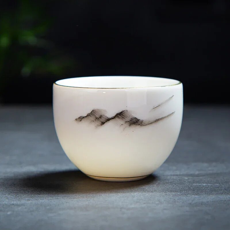 Ручная фарфоровая чашка JINGDE TEA SET B6 - 6.5x4.7cm 70ml