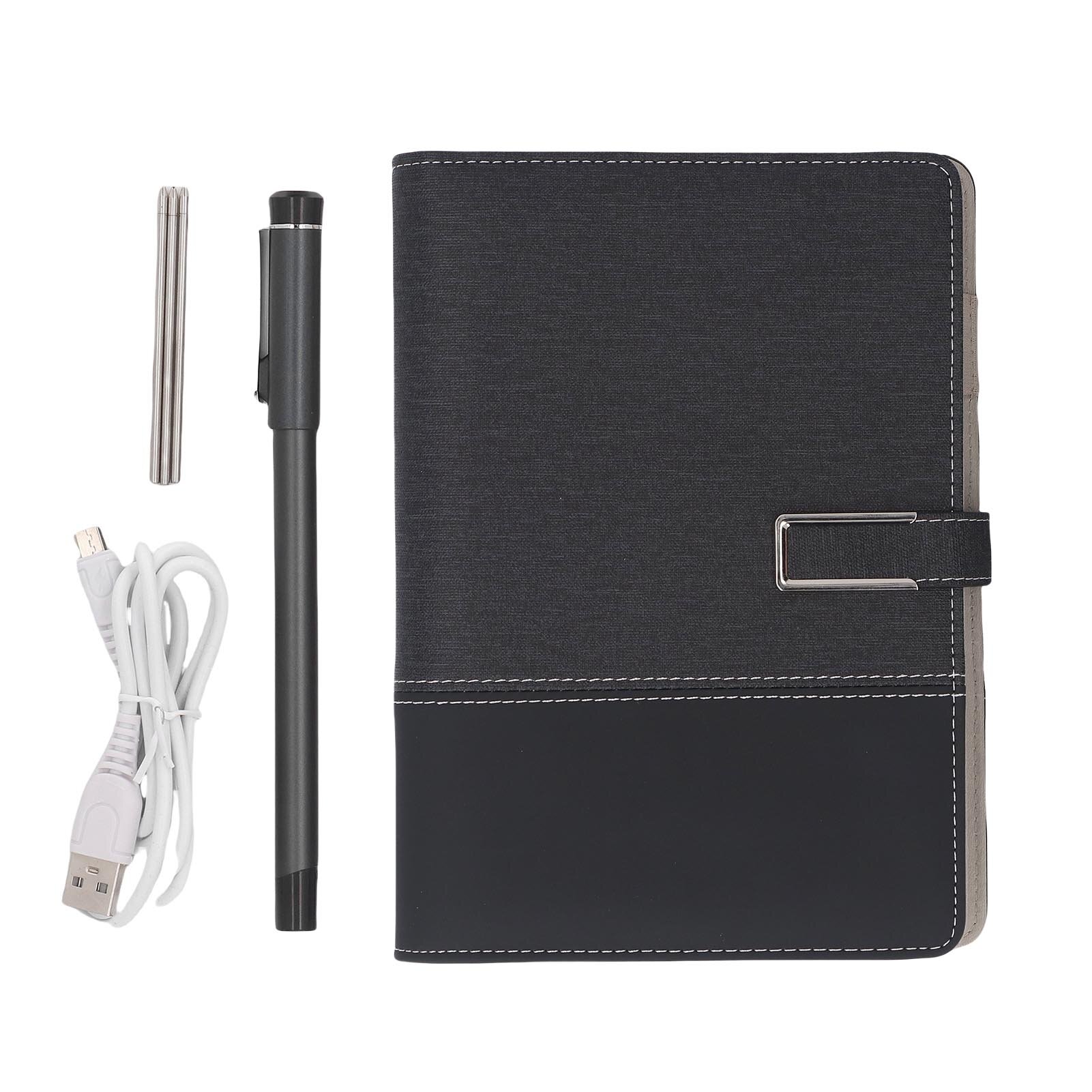 Smart Pen Notebbook Set Bluetooth 5.0 Цифровой ноутбук с 3 в 1 в реальном времени синхронизация Smart Pen для изучения черного лоскутного круга