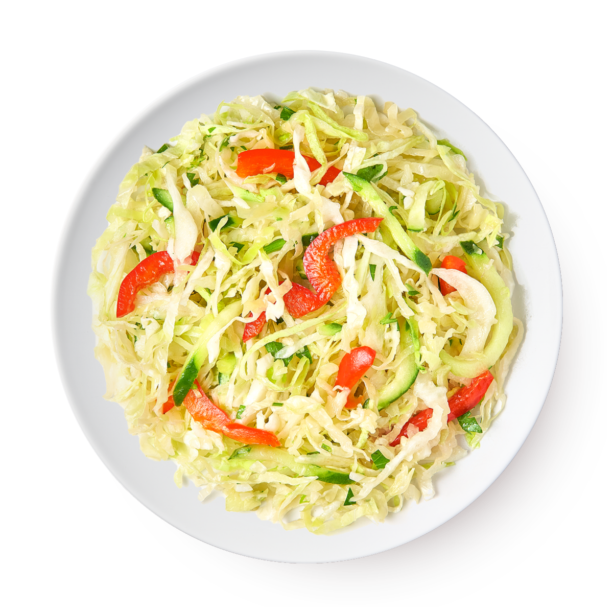 Салат Монастырский, с капустой, сладким перцем и огурцами, 150 г