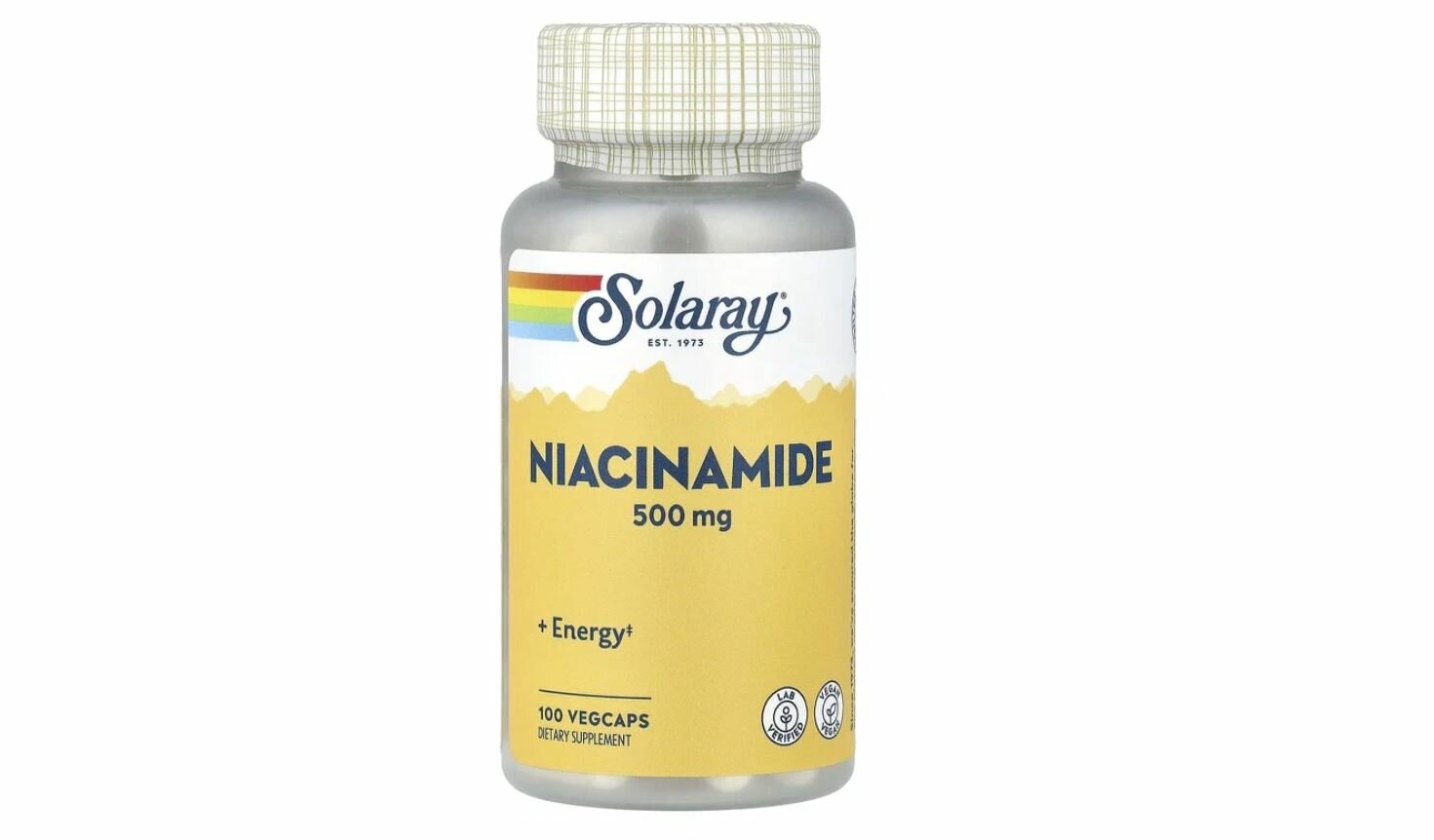 Solaray, Niacinamide, Никотинамид, 500 мг, 100 капсул с оболочкой из ингредиентов растительного происхождения