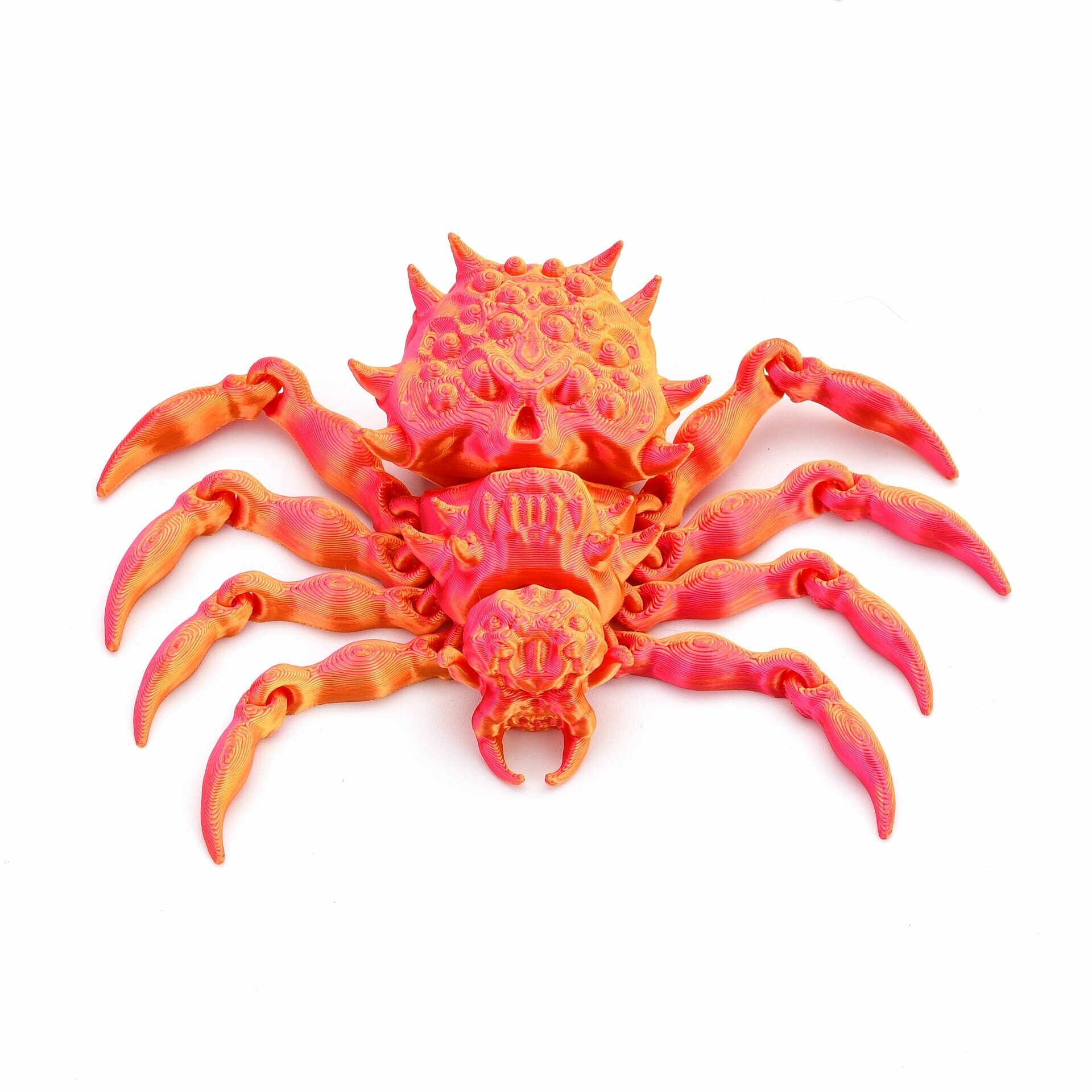 Напечатанная на 3D-принтере фигурка паука-череп, настольная фигурка, подарочное украшение, украшение, шарнирные соединения, игрушка для ночного рынка