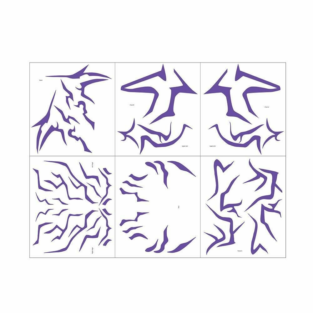 Макияж для лица в форме молнии Наклейки для тату на лицо