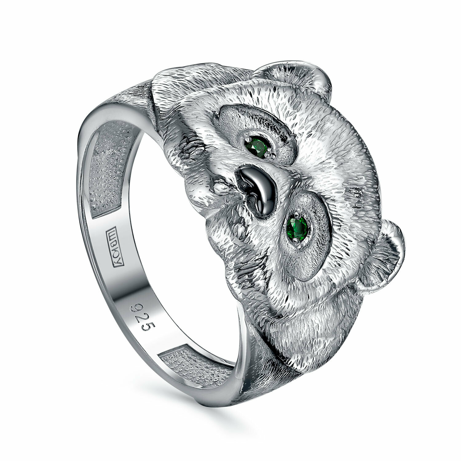 Кольцо, серебро, 925 проба, фианит