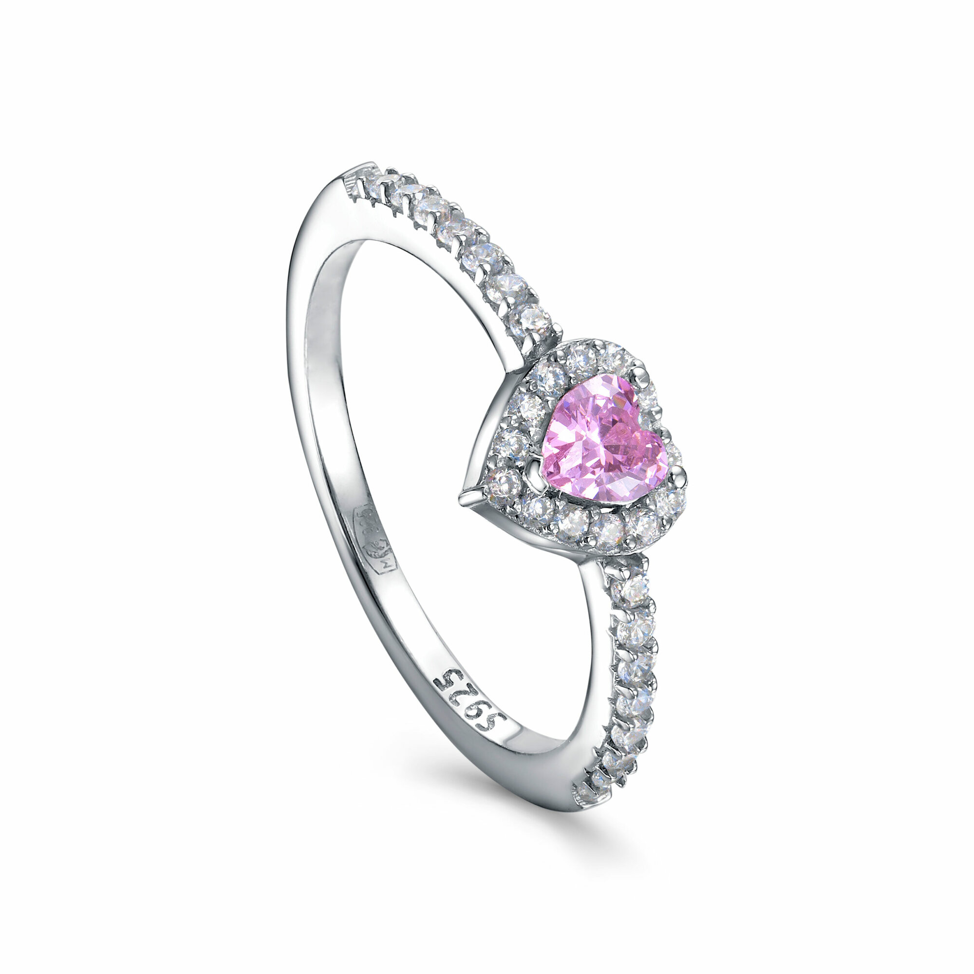 Кольцо, серебро, 925 проба, фианит