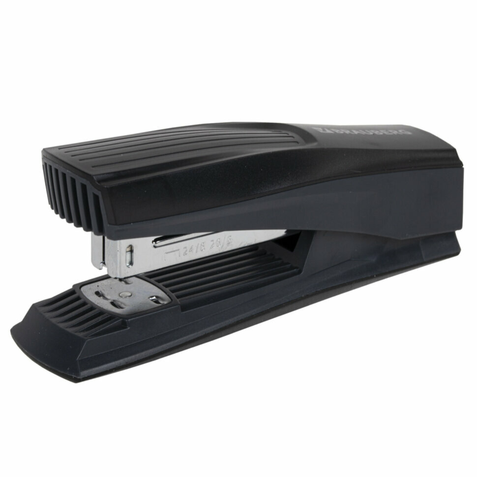 Степлер № 24/6, 26/6 BRAUBERG "SUPER", до 30 листов, черный, 272739, 272739