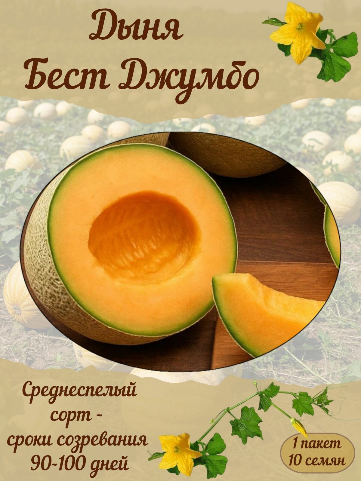 Дыня Бест Джумбо, 10 шт, 15 гр.