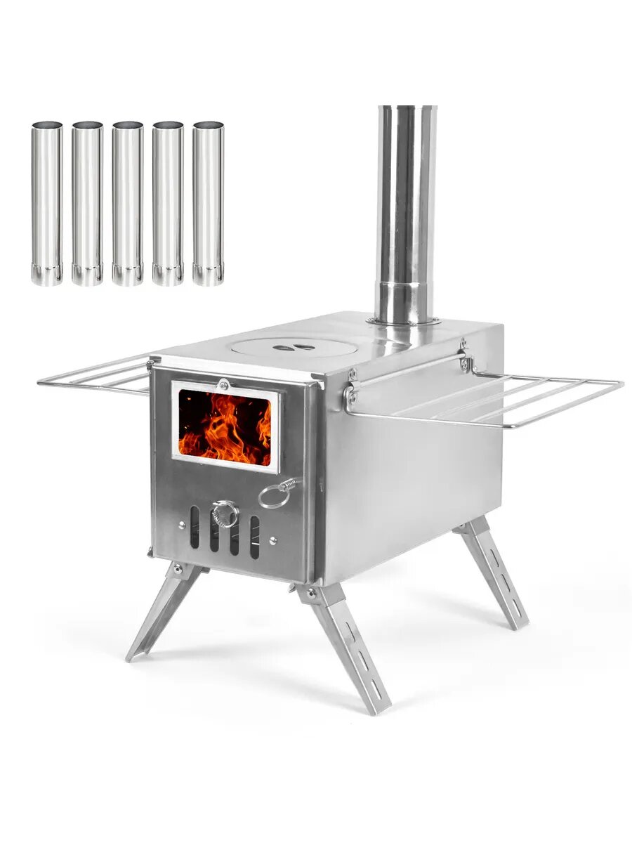 Дровяная печь для кемпинга на открытом воздухе для палаток,