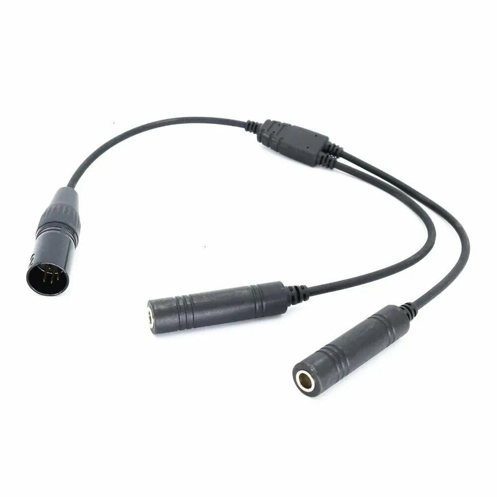 Кабель-адаптер для наушников авиации общего назначения GA male-XLR dual female