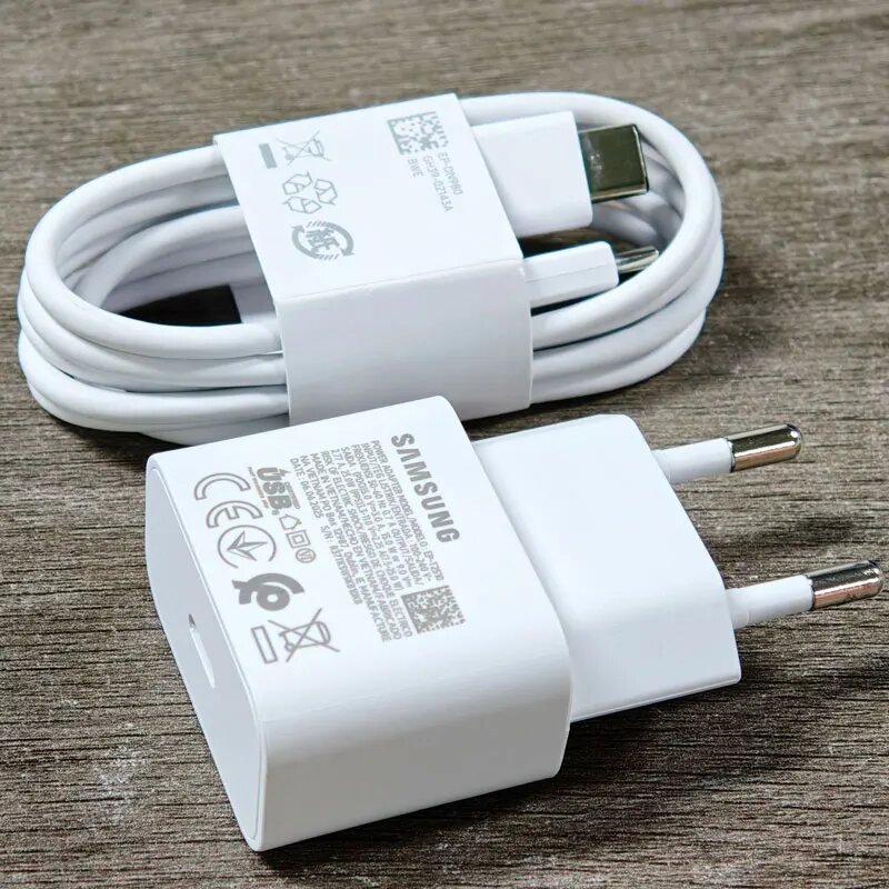 Зарядное устройство Samsung 25W USB-C EU с кабелем