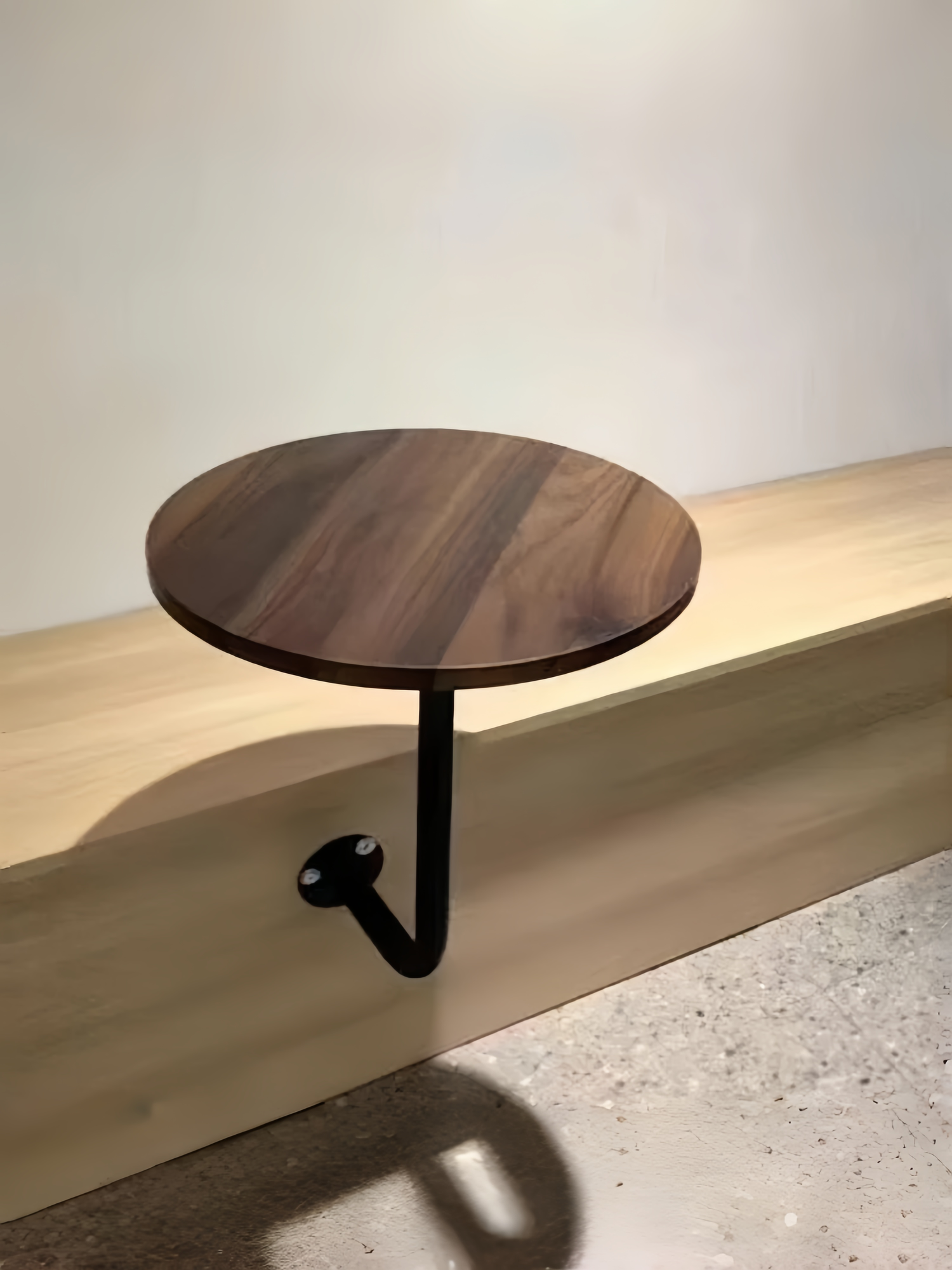 Столик кофейный, ореховое дерево, круглый, подвесной, 40x40 см