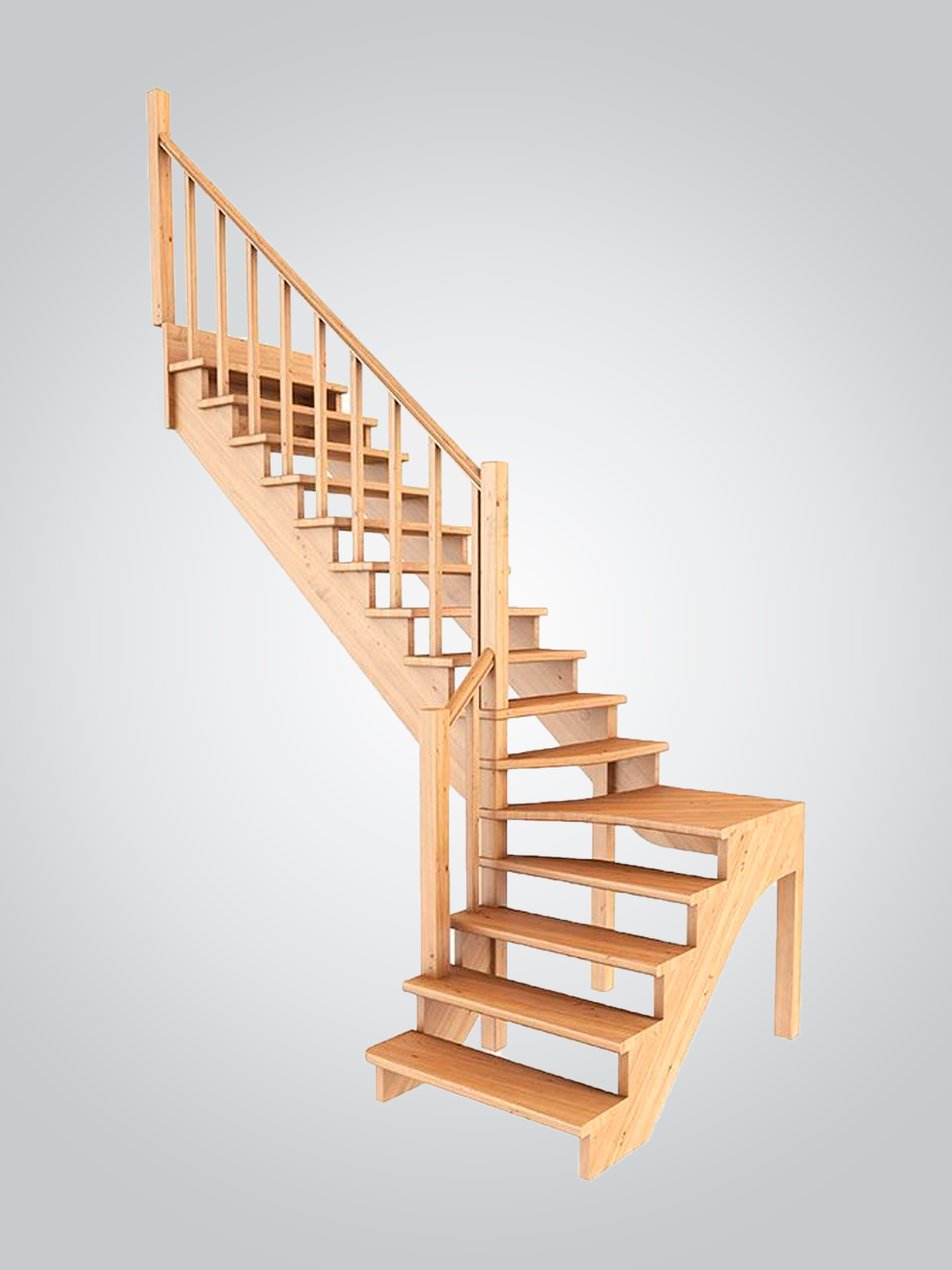 Лестница на второй этаж К-031м/4 Левая