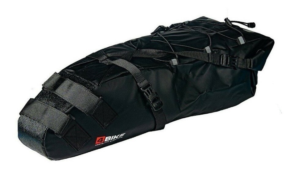 Велосумка под седло для байкпакинга 4BIKE 13L Saddle Bag, 100% влагозащита.