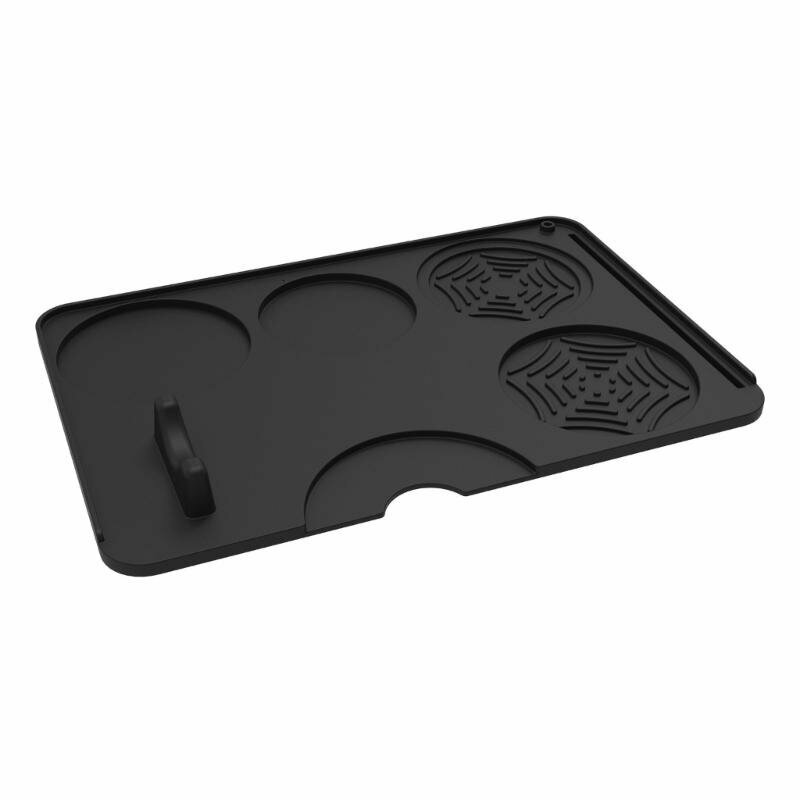 Силиконовый коврик для кофемолки и тэмпера, Черный