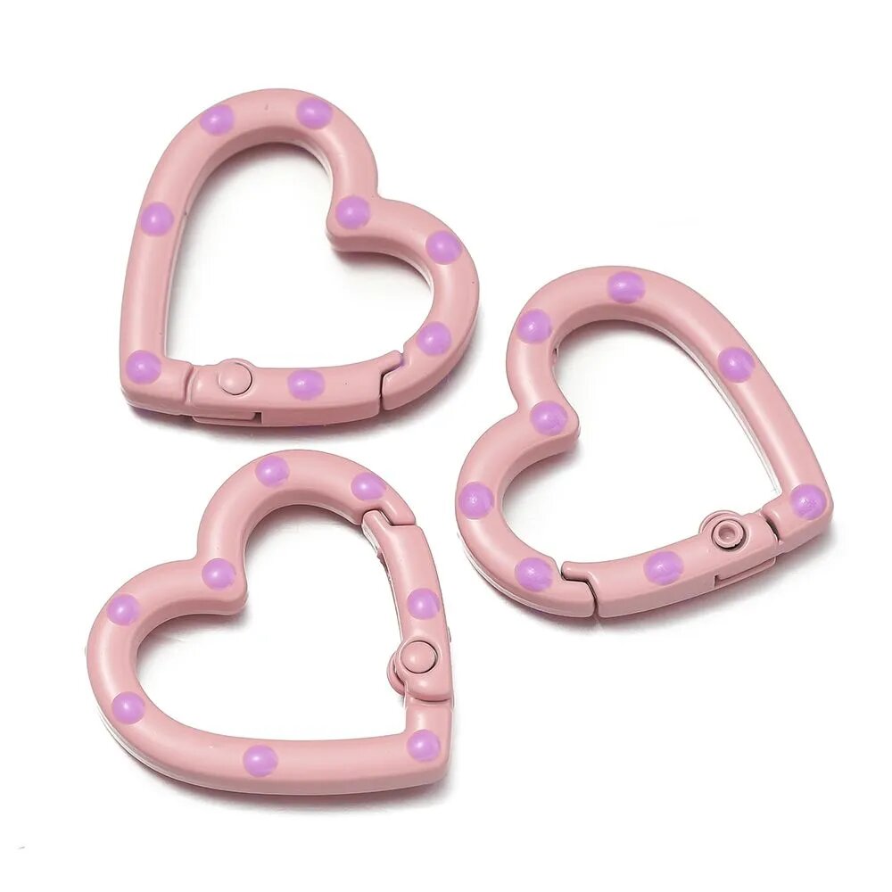 Карабин застежка для сумок, "Форма кролика" 25х25.5 мм , цвет розовый , 5шт