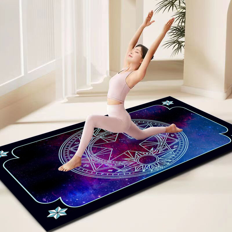 Йога-мат, фитнес-мат, нескользящий, с амортизацией, бесшумный, для прыжков на скакалке, тренировочный мат, домашний коврик для женщин, звукоизоляционный напольный мат