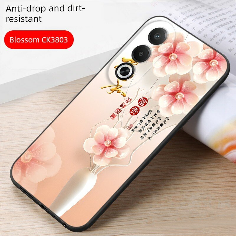 Чехол для Oppo A3x с узором 'Цветение', мягким ТПУ материалом, одинарная защитная оболочка для мобильного телефона