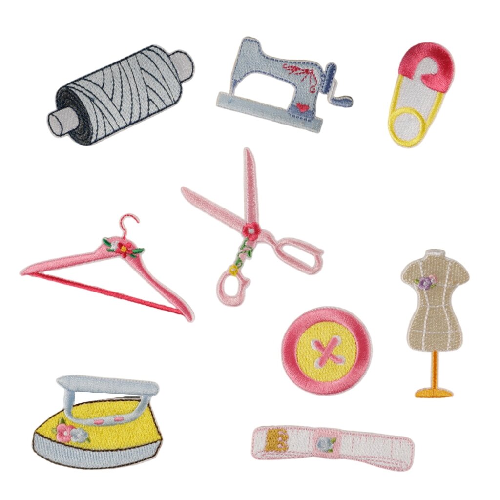 9 шт. Нашивки для одежды с вышивкой