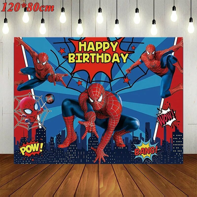 Одноразовая посуда для вечеринки Spiderman Disney Красный, Background-1pcs
