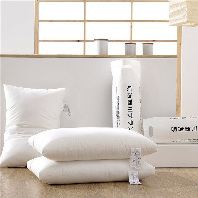 Подушка Meiji Nishikawa Export Japan из 100% хлопка, пятизвездочный отель, перьевая бархатная мягкая подушка, простая хлопковая подушка, трехмерная подушка, односторонняя подушка