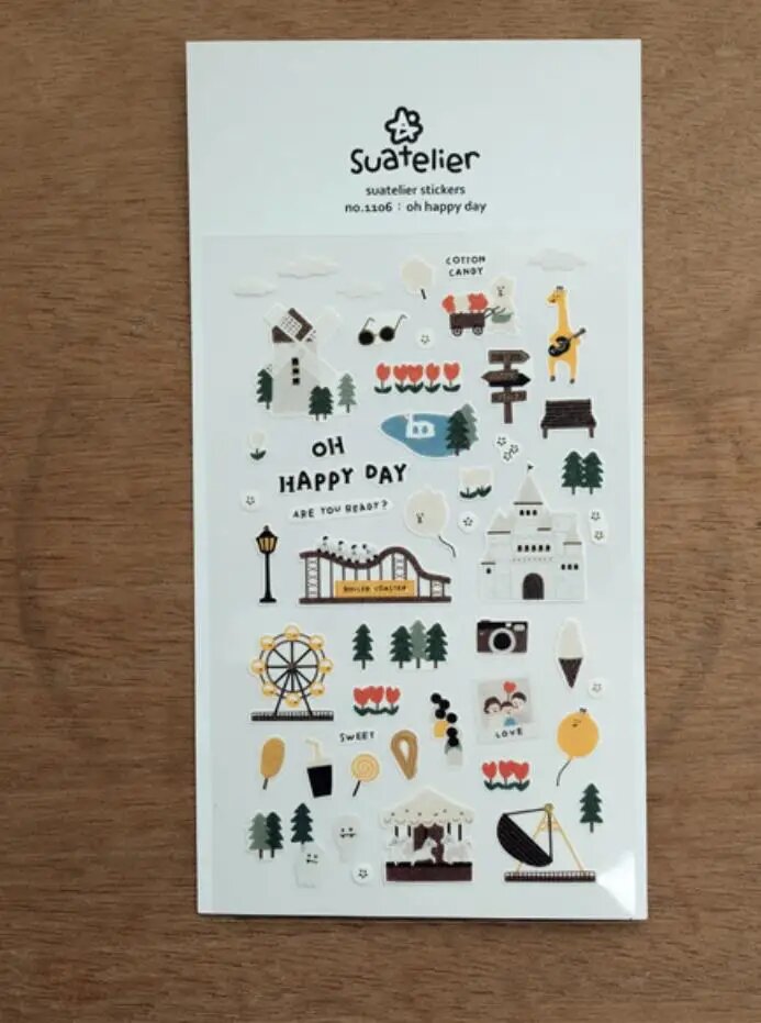 Стикеры Suatelier "Oh Happy Day" для скрапбукинга, Цвет: happy day