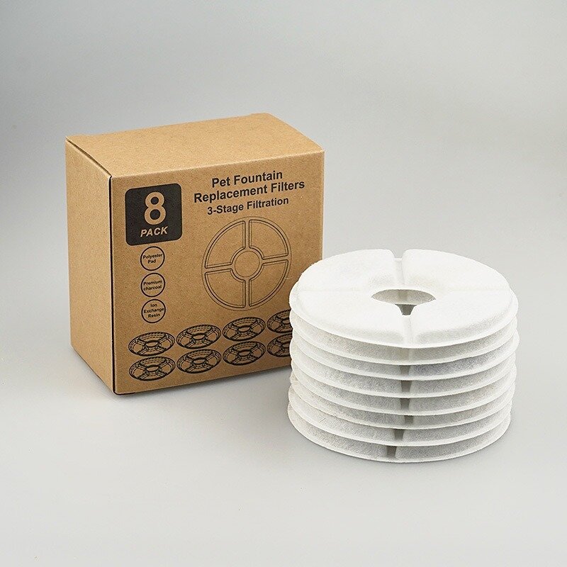 Фильтр для диспенсера воды для домашних животных, круглый, маленький цветочный фильтр для диспенсера воды, замена хлопка, аксессуары для диспенсера воды Amazon Cross-Border