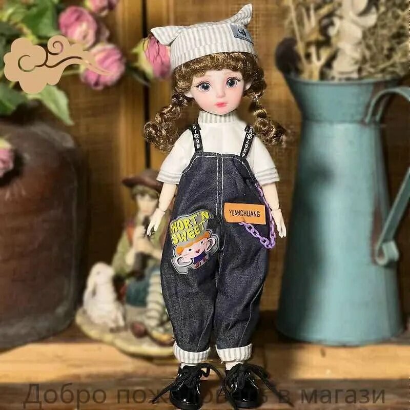 Укла Лори 30Cm, 6 часов Bhd полный набор, 20 суставов, макияж