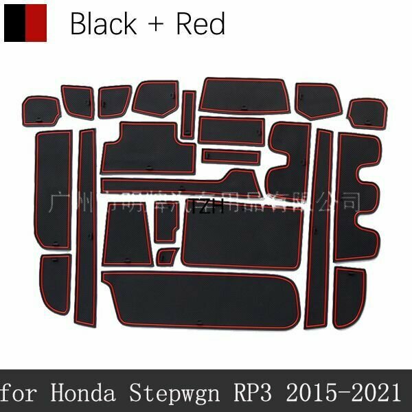 Противоскользящие коврики для ворот, прокладки для канавки чашки для Honda Stepwgn RP3 2015 2016 2017 2018 2019 2020, коврик с отверстиями, аксессуары для стайлинга автомобиля