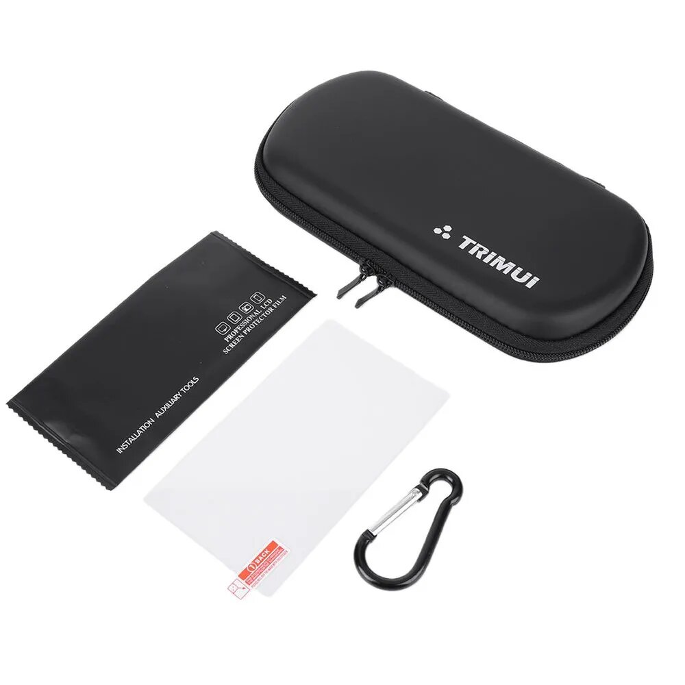 Чехол для TRIMUI Smart Pro, черный, с внутренней сеткой и стальным стеклом 9H