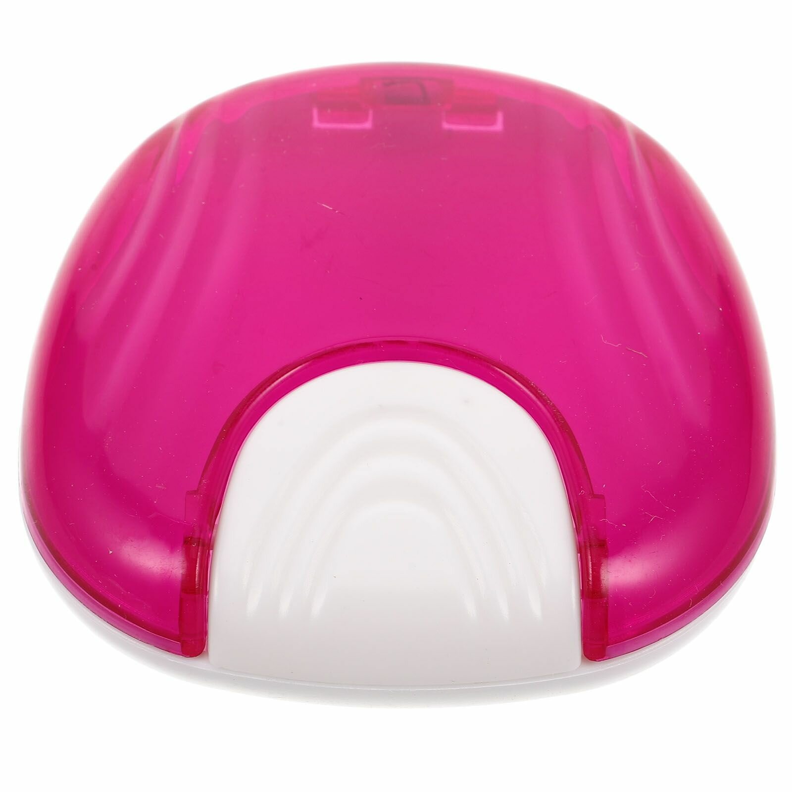 Пресс-коробка для зубных аппаратов из прозрачного пластика в форме ракушки для хранения