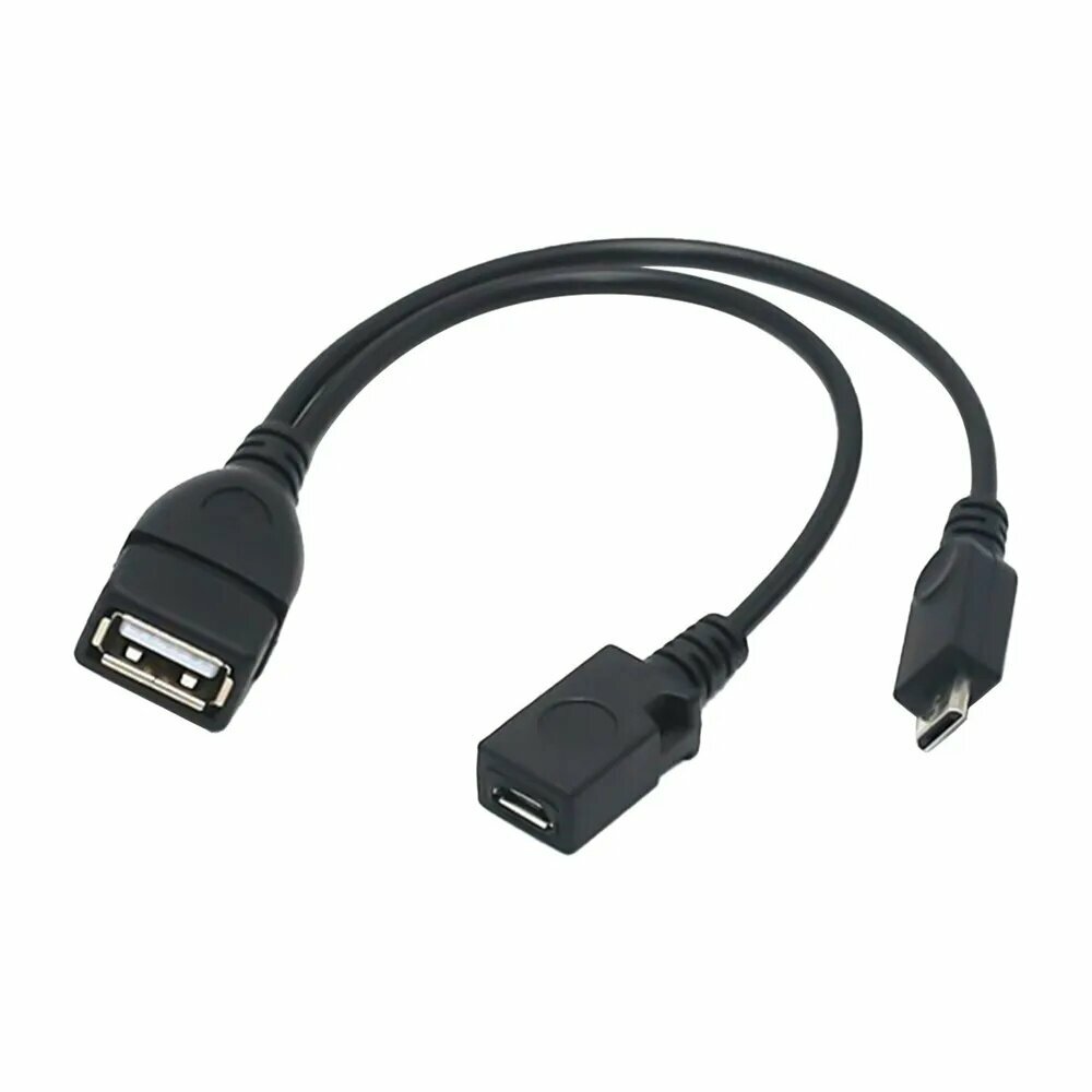 2 в 1 OTG Micro USB Host Power Y Splitter USB-адаптер для подключения 5-контактного разъема Micro