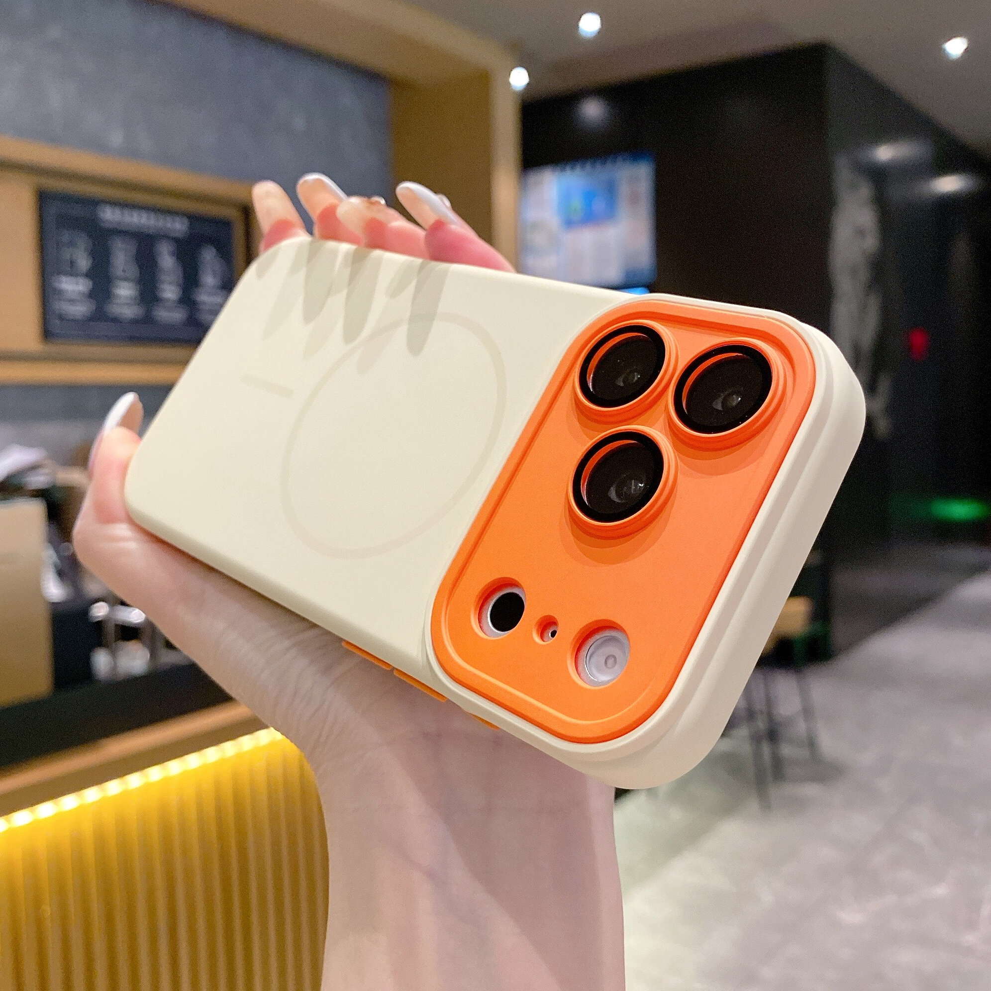 Чехол для Apple iPhone 17 Pro Max / Айфон 17 Про Макс, soft touch, чехол-кардиомонитор, поликарбонат (PC), защита камеры, ударопрочный, усиленные углы, Apple, Apple iPhone 17 Pro Max , white,