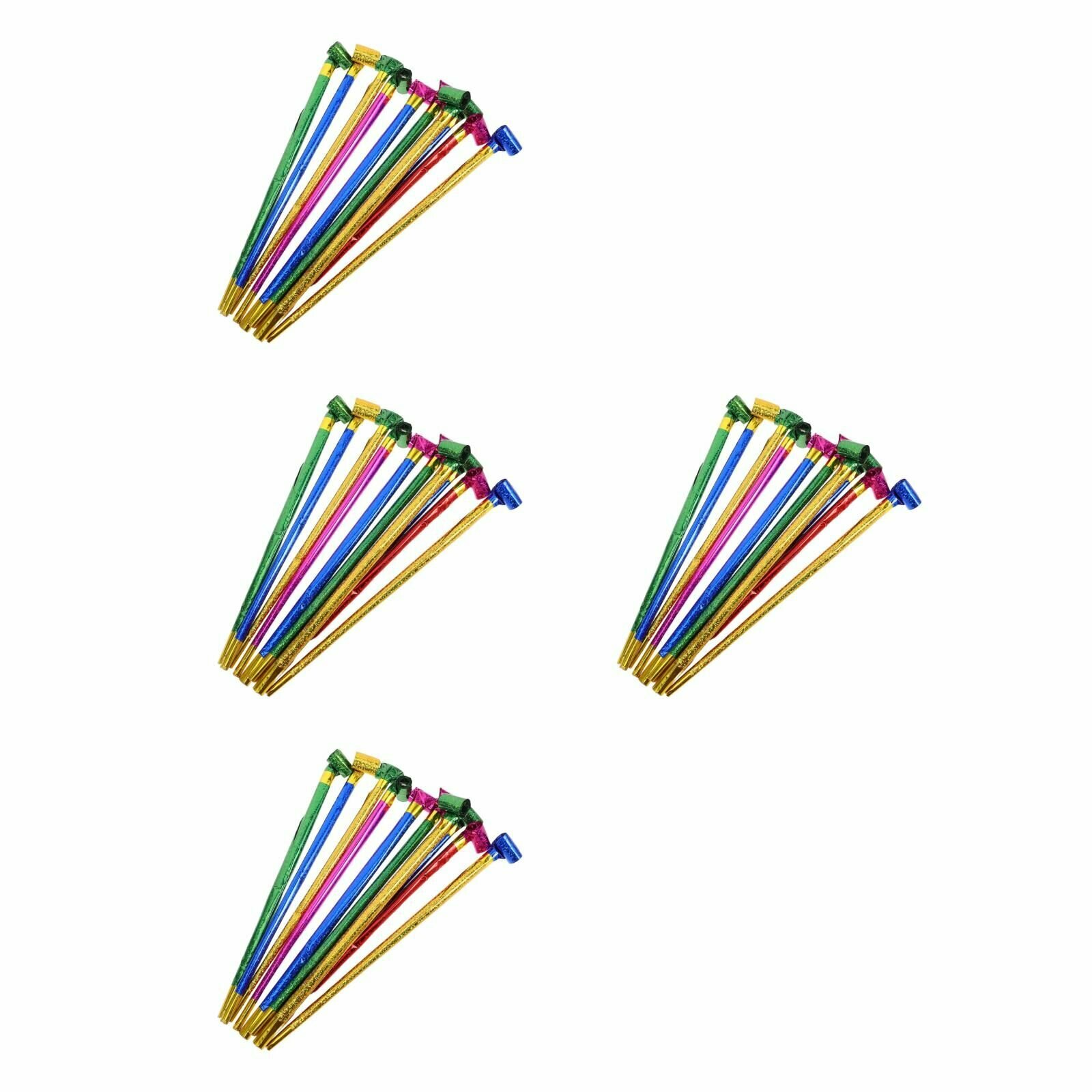 Пластиковые длинные праздничные дудочки для дней рождения и торжеств, 40 штук