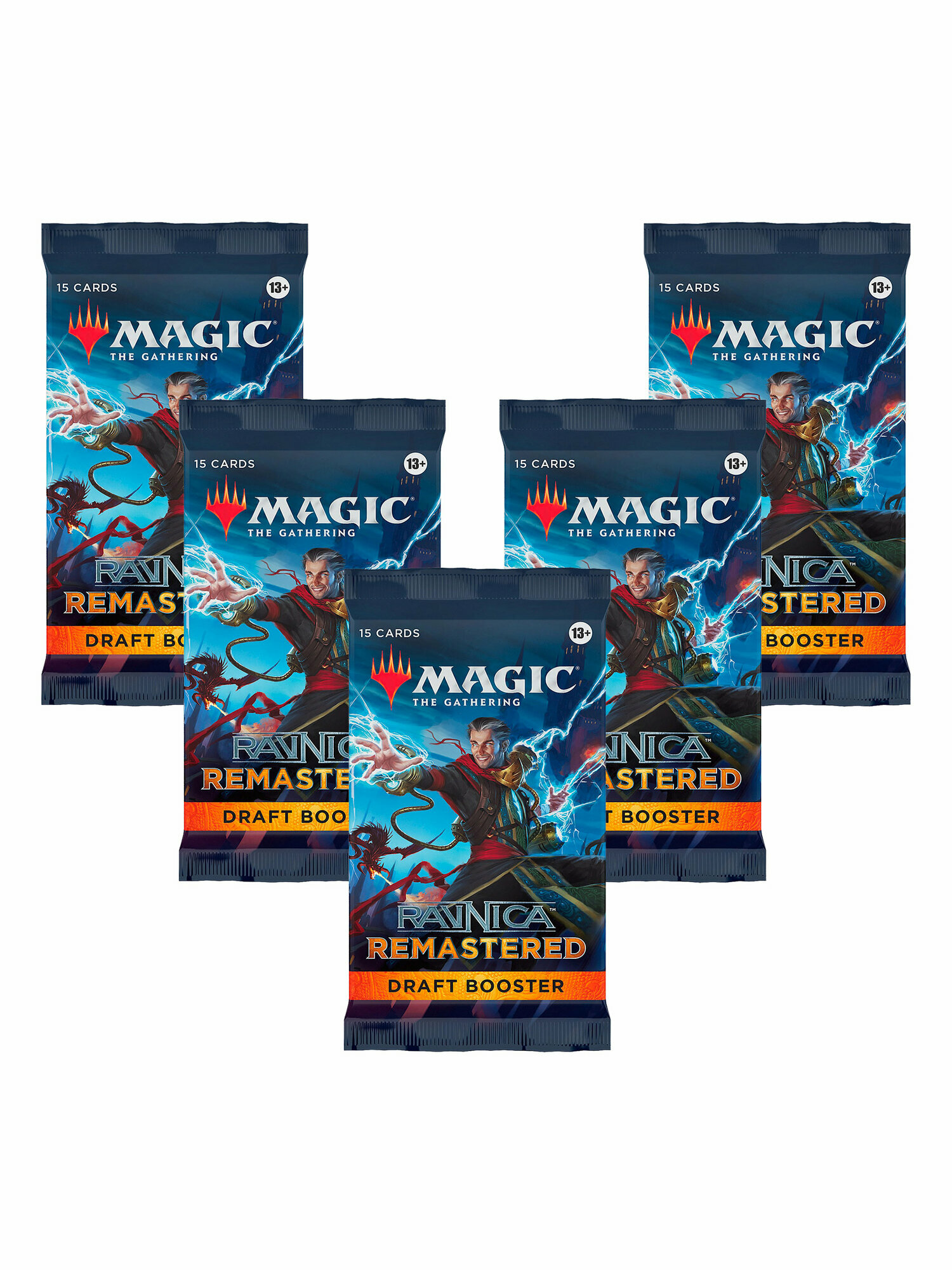 Magic The Gathering 5 драфт-бустеров MTG издания Ravnica Remastered на английском