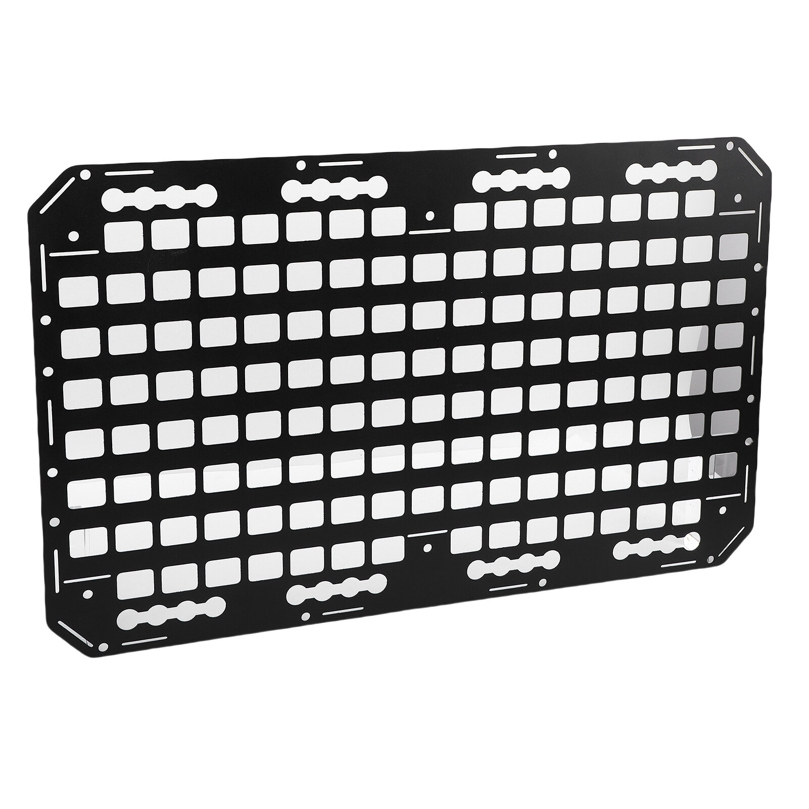 Панель Molle для грузовика, 432x692x2 мм, алюминиевый многофункциональный L-образный органайзер для хранения грузов, стойка для автомобилей, внедорожников, пикапов, автофургонов