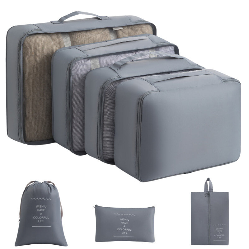 2026 Новейший набор для путешествий из десяти предметов, сумки для упаковки одежды для деловых поездок, большая вместимость, водонепроницаемые сумки для одежды, портативные