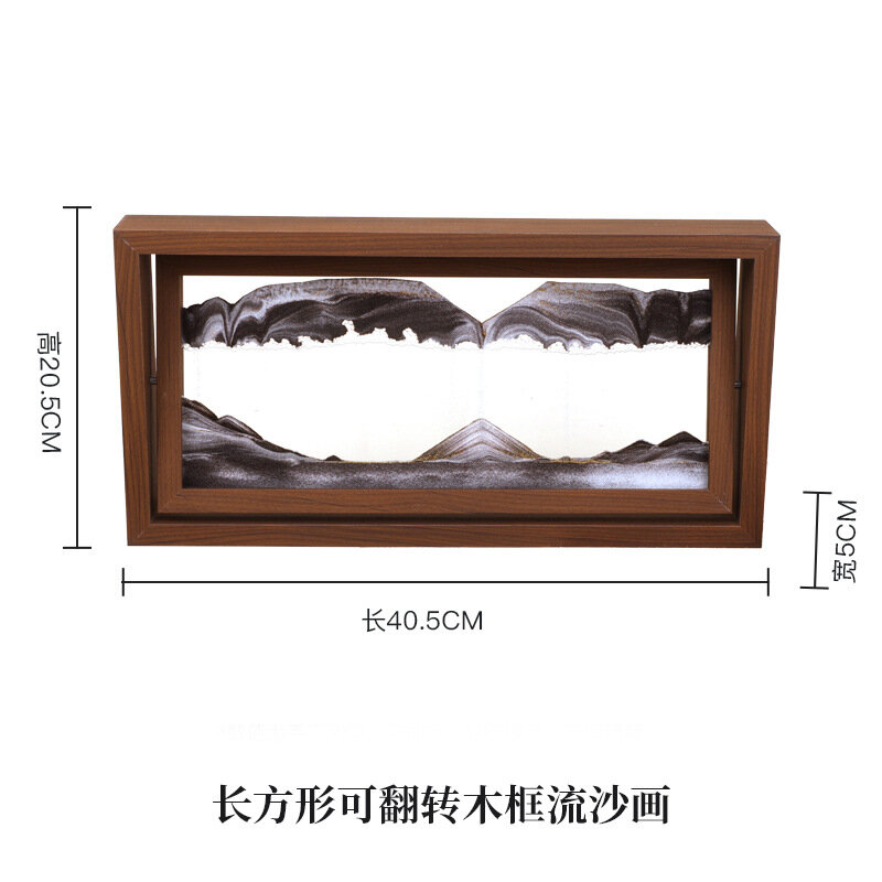 Креативный офисный светильник, роскошный подарок, арт с текучим песком, песочные часы, рамка из массива дерева, реверсивный, для гостиной, винного шкафа, телевизионного шкафа