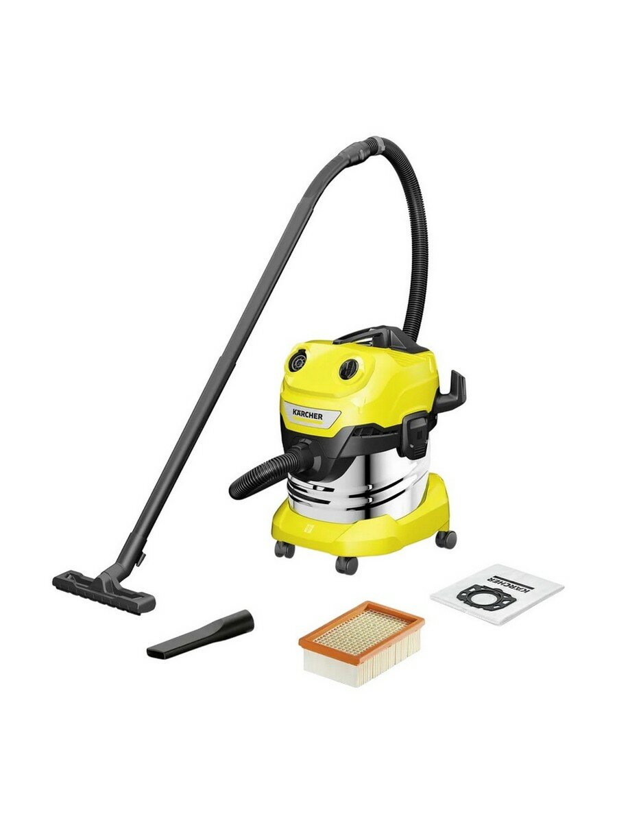 Строительный пылесос Karcher WD 4 S V-20/5/22 Yellow 1.628-260.0
