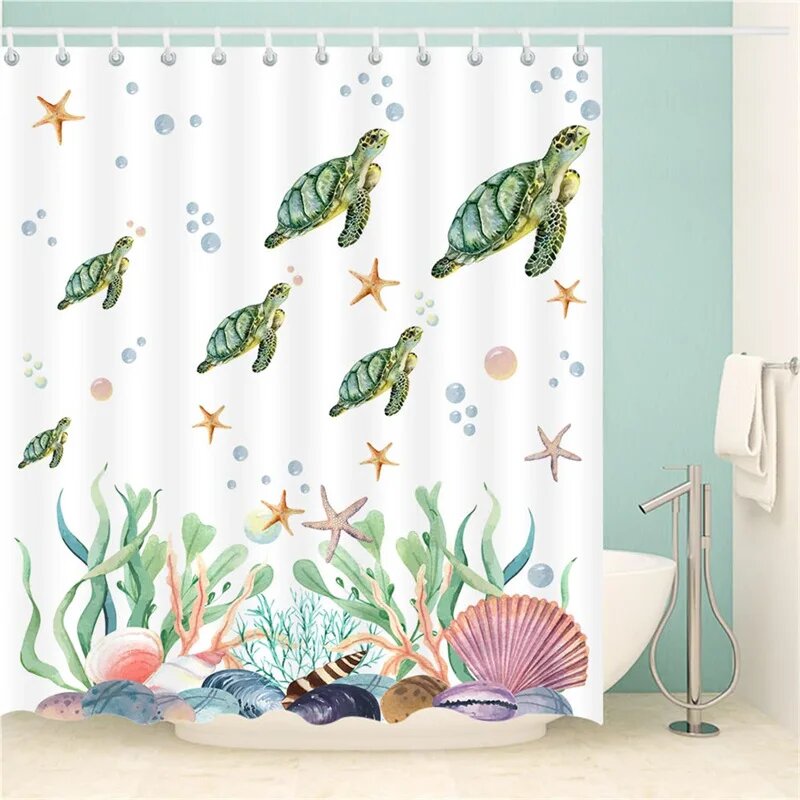 Водонепроницаемая занавеска для душа с пиратской кошкой W120xH180cm, 1pcs Bath Curtain 7