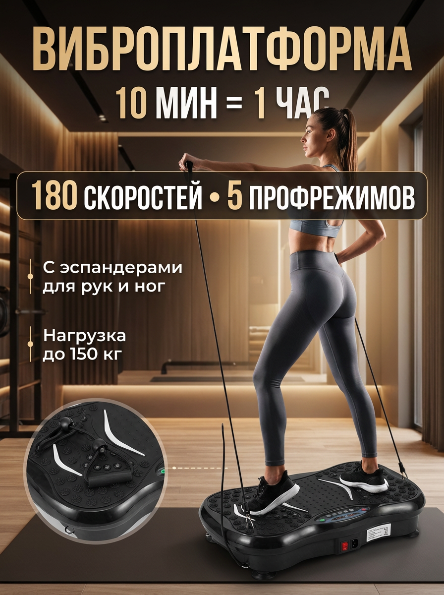 Виброплатформа для похудения до 150кг тренажер для дома c дистанционным управлением