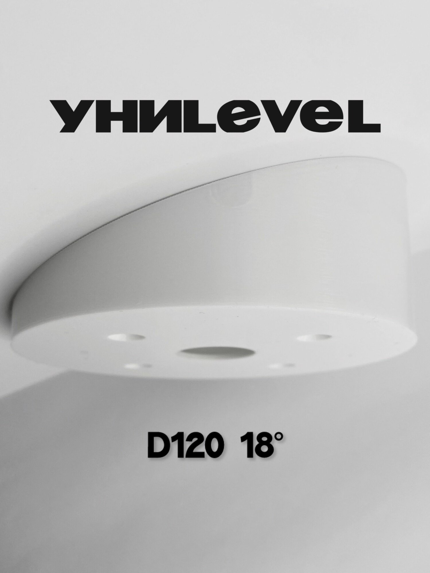 Накладка D120 мм, угол 18, белая, для установки светильников на наклонные/скошенные потолки УниLEVEL