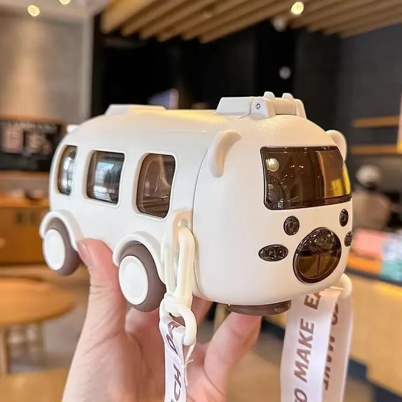 Детская бутылка для воды Dawndesslo, автобус, 500 мл, White