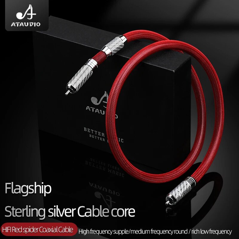 Коаксиальный RCA кабель ATAUDIO, 1 м, серебряный