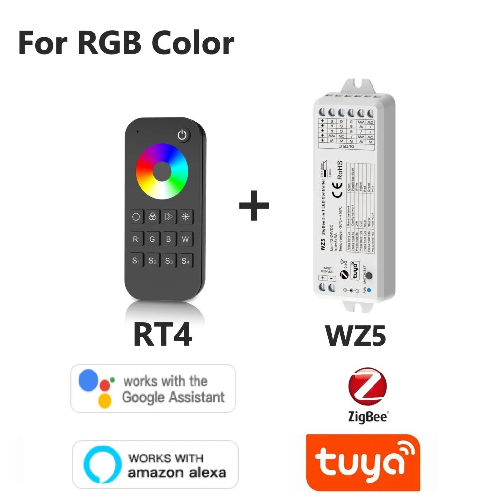 RGB-контроллер WZ5 RT4 Zigbee, TUYA, для LED ленты